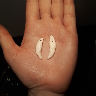 10 Coyote Teeth Fangs Canine Animal Teeth Pre-drilled Jewelry Beads ...