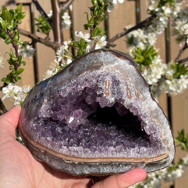 Amethyst Cave Geode: Uruguay Quartz Crystal Cluster, Home Decor - Etsy