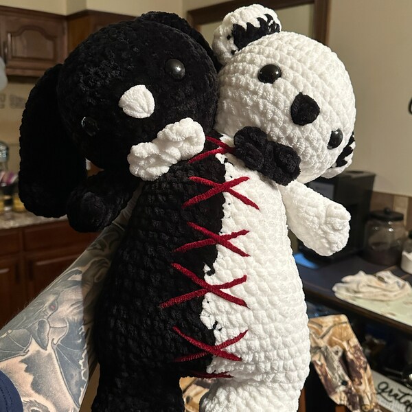 Jumbo Two Headed Plushie, Jumbo Crochet Doll, Two Head Crochet Plushies ...