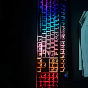 English & Japanese Dual Languages Backlit Keycaps Set - Etsy