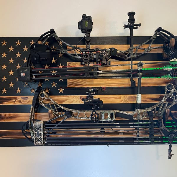 American Flag Crossbow/compound Bow Rack - Etsy