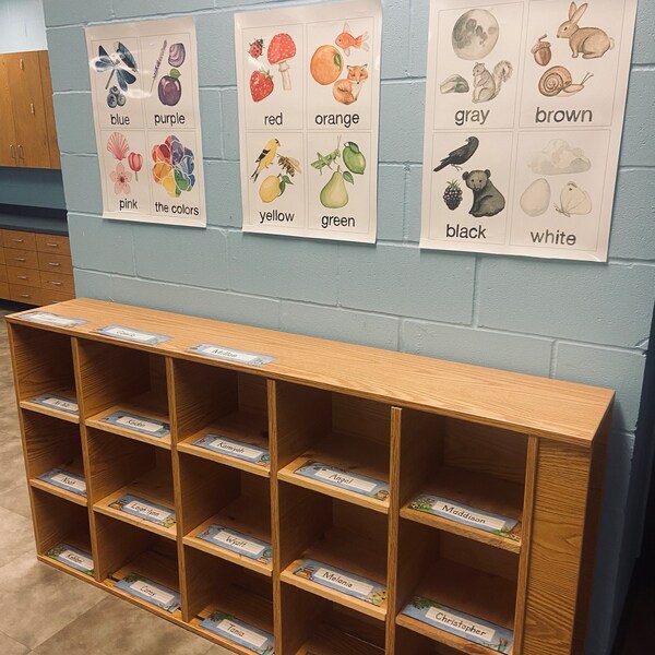 Digital Download 3 Part Nature Themed Color Cards, Three Part ...