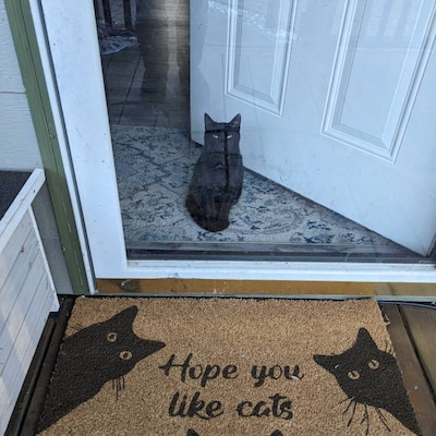 Hope You Like Cats Doormat Cat Door Mat Cat Welcome Mat Cat Gift Funny ...