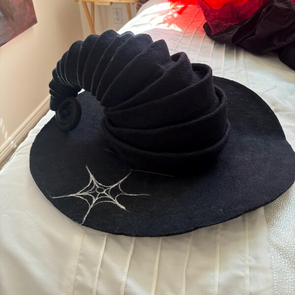Witch Hat, Wizard Hat, Wool Hat, Halloween Costume, Flower and Fern Hat ...