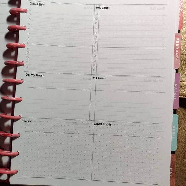 Editable BIG Happy Planner Vertical Inserts, Printable Weekly Planner ...