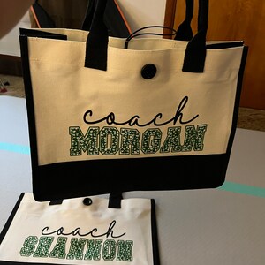 Cheer Coach Bag, Cheer Teacher Tote Bag, Dance Coach Recital Gift ...