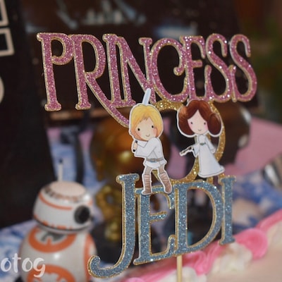 Princess or Jedi Gender Reveal Cake Topper, Luke or Leia Gender Reveal ...