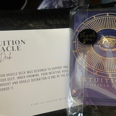 The Intuition Oracle Deck 44-card Oracle Cards Purple and Gold Deck ...