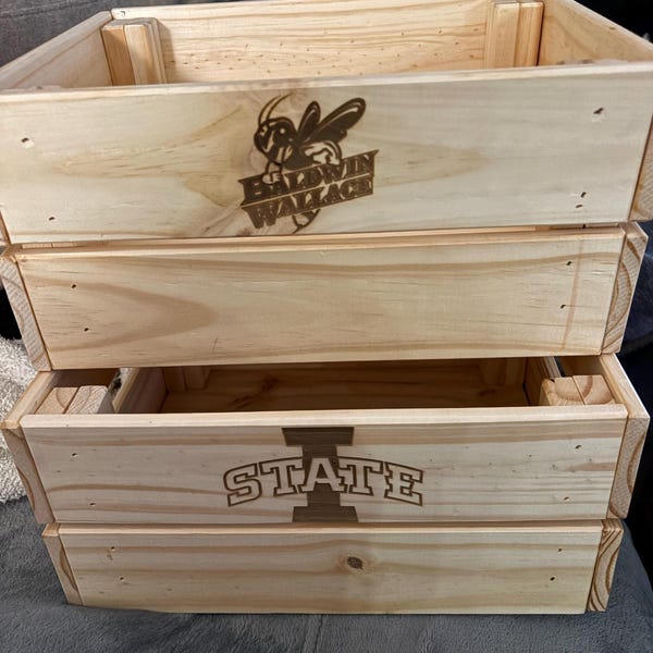 Custom Logo High School or College Graduation Crate Personalized ...