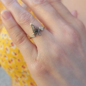 Moon Phase Ring Full Moon Diamond Ring Crescent Band 14k | Etsy