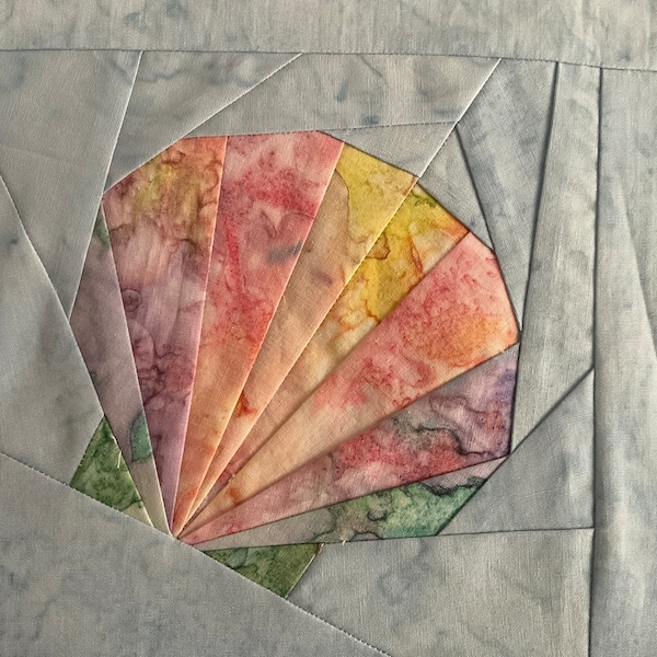 Shell Quilt Block Pattern, 4 Sizes Clamshell PDF Pattern Instant ...