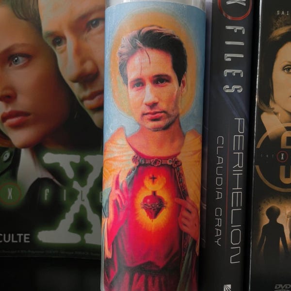 X Files Prayer Candle, Mulder Prayer Candle, Scully Religious Candle ...