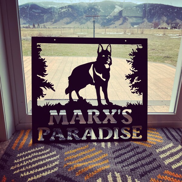 German Shepherd Custom Indoor or Outdoor Metal Dog Sign - Etsy