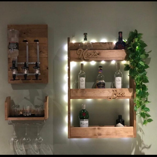 Custom Wall Mounted Drinks Spirits Optics Wall Mounted Drinks Bar Great ...