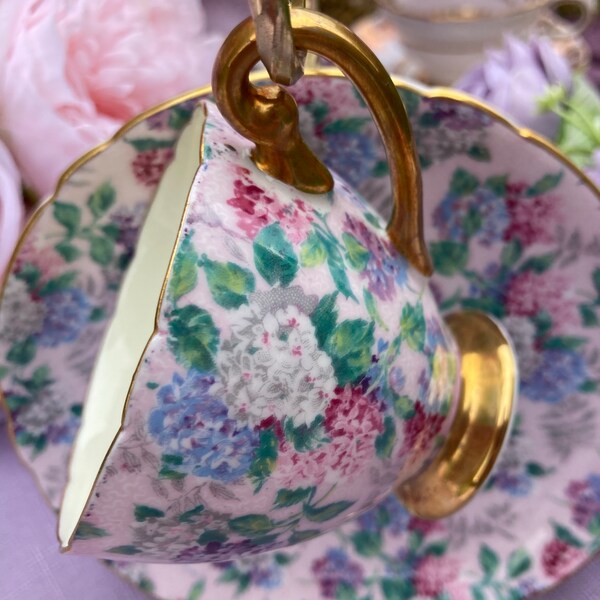 Royal Albert Polka Dot Pink Teacup and Saucer, Bone China England ...
