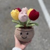 Tulip Flowerpot Crochet Pattern Flower Bouquet DIY Crochet Pattern ...