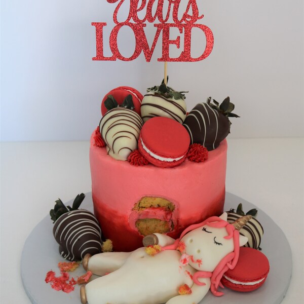 88 Years Loved Cake Topper, 88 Cake Topper, 88th Anniversary Cake ...