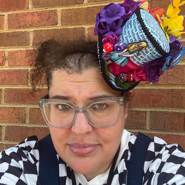 Kentucky Derby Hut, Mini Zylinder, Derby Mini Hut, braun blau Fischgrät ...