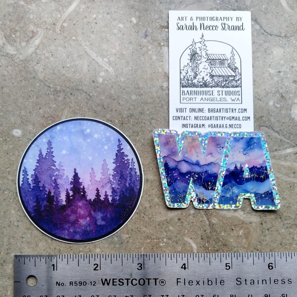 Northwest Landscape Wrap Sticker, 2x8 Clear Vinyl Die Cut Sticker ...