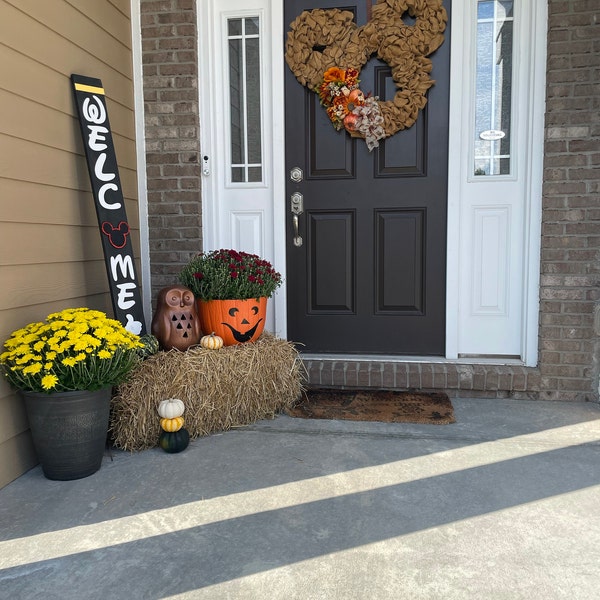 Mickey Mouse Inspired Interchangeable Seasons Welcome Sign - Etsy