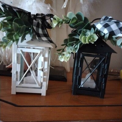 Mini Tea Light Lantern Tiered Tray Decor Mini Lantern for Tiered Tray ...