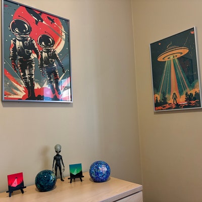 Retro Space Cat Poster Starring Cat Space Poster Vintage Scifi Poster ...