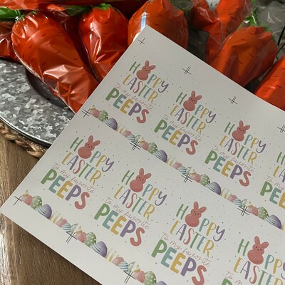 Printable Hoppy Easter to My Favorite Peeps Gift Tag, Instant Download ...