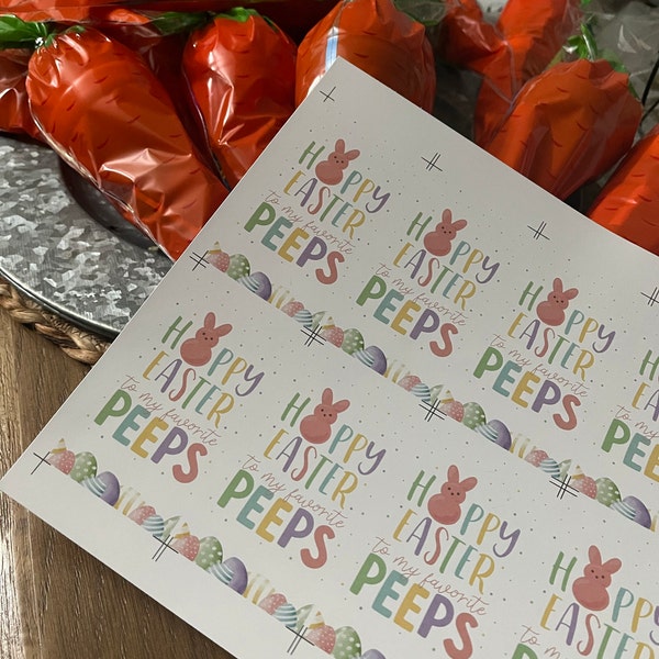 Printable Hoppy Easter to My Favorite Peeps Gift Tag, Instant Download ...