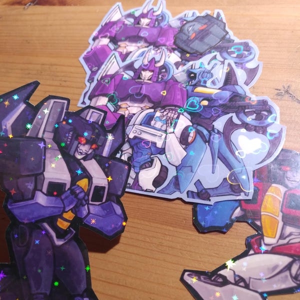 Transformers Prime Decepticon and Autobot's Headshots, Handcut Stickers ...