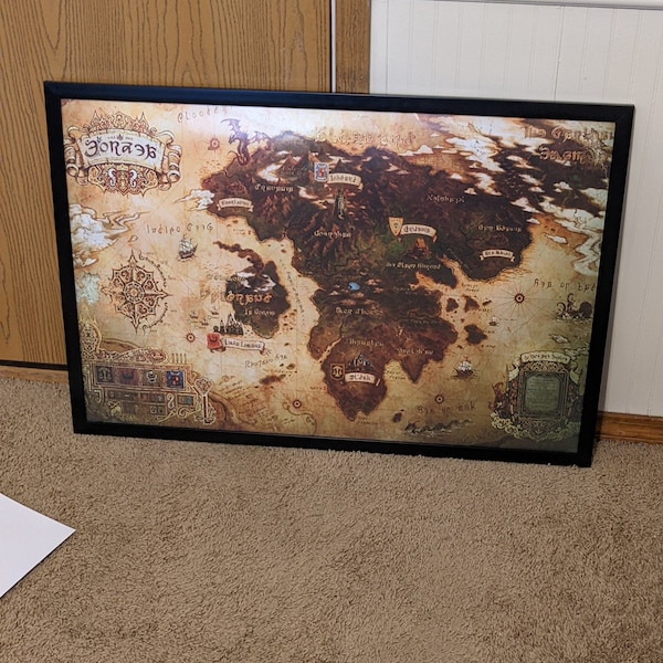 FFXIV Eorzea Map Matte Poster Gaming Wall Art - Etsy