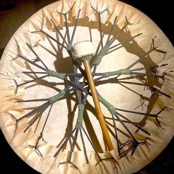 12" to 36" Inch. Native American Buffalo Hide , Shaman Shamanic Tupan ...