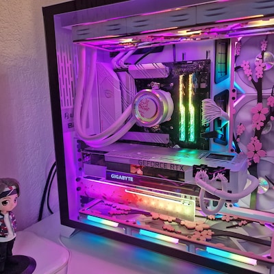 Sakura Cherry Blossom Branch Collection Dual Color Gaming Computer ...