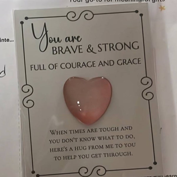 Pocket Hug Thinking of You Gift, Glass Gem Pocket Token, Handpainted ...