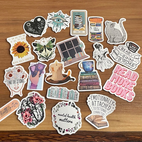 Reading Book Sticker Pack, Waterproof Mystery Sticker Pack, Random Book ...