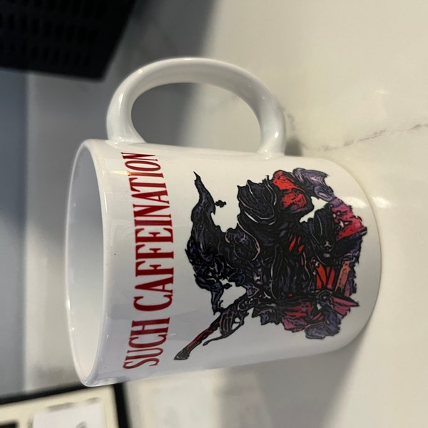 FFXIV Coffee Mug Gaius "such Caffeination", FF14 Mug Gaius Meme Coffee ...