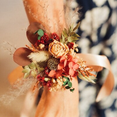 Bridal Bouquet Nightfall Wedding Bouquet Boho Dried Flower Bouquet ...