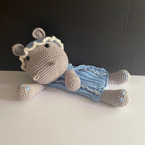 CROCHET PATTERN Baby Hippo Security Blanket, Inglish and Spanish ...