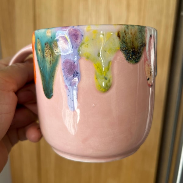 Handmade Double Espresso Cup, Ombre Pottery Cup, Kitchen Gift,home ...