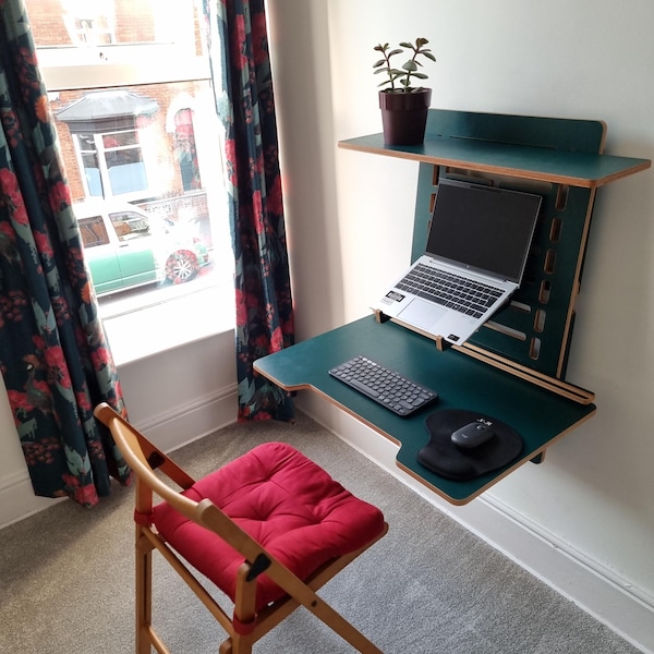 Computer Desk Adjustable Wooden Table Standing Plywood Office Furniture ...