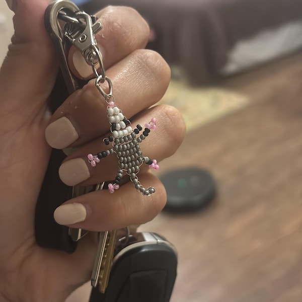 Beaded Keychain Charm - Handmade Beaded Bag/purse Charms, Seed Bead ...