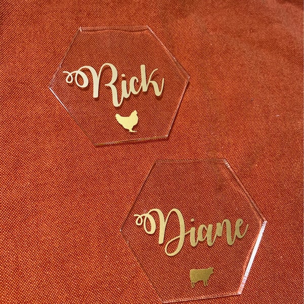 Meal Choice Stickers set of 10 Wedding Meal Stickers Place Card Meal ...