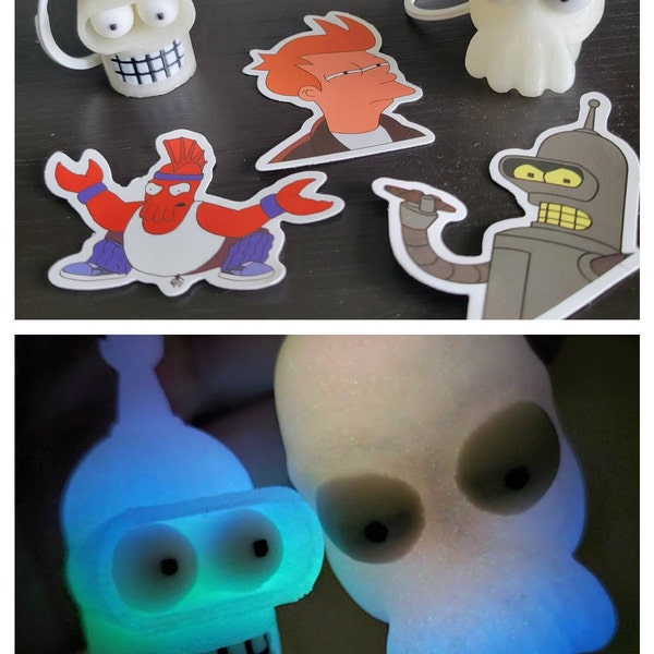 Futurama Bender Zoidberg Keychain - Etsy