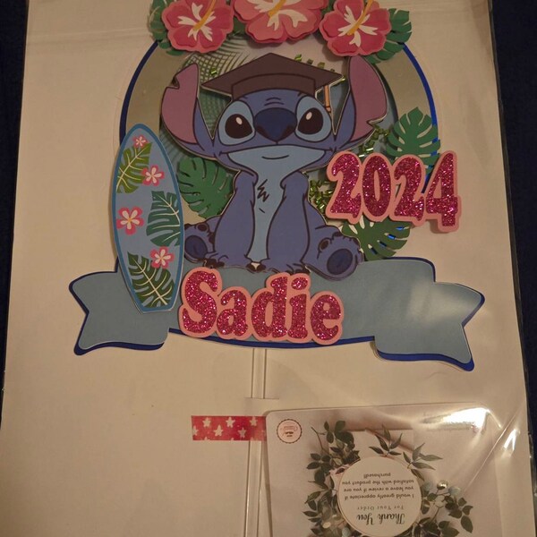 Graduate Stitch Cake Topper, Stitch Graduation, Stitch Graduation Party ...