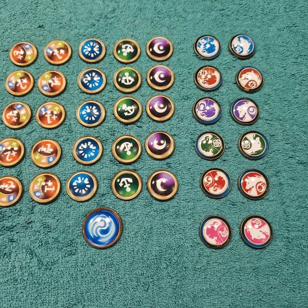Bandits RPG Tokens Glass and Metal Deluxe Tokens Handmade by the Token ...