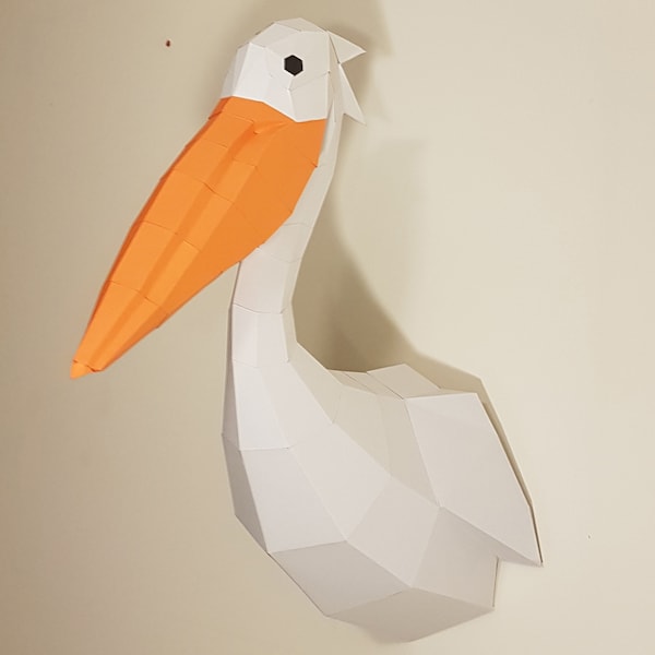 DIY Paper Pelican 3D, Papercraft Sculpture, Paper Craft Model, Low Poly ...