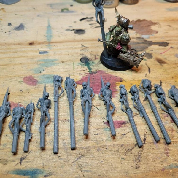 Impaled Skeletons - 28mm 32mm 40mm Printable Scenery Shadowfey Wilds ...