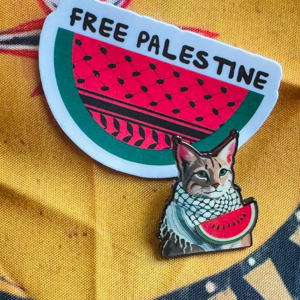 Palestine Watermelon Enamel Pin Gifts That Support Palestinian ...