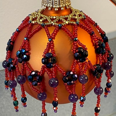Easy Beaded Ornament Dripping With Swarovski Bicones or Czech Fire ...