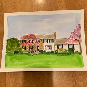 CUSTOM HOUSE DRAWING, Hand Drawn House, Original Aesthetic Sketch From ...