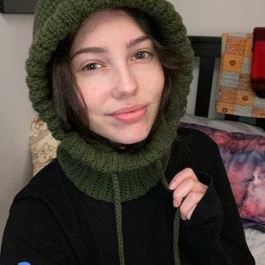 The Ribby Balaclava Crochet Pattern digital Balaclava Hood Crochet ...